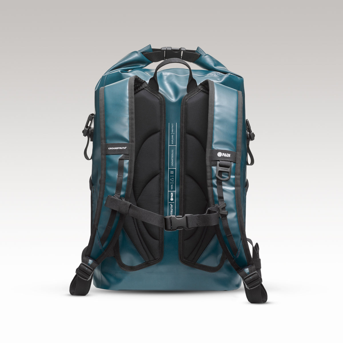 25L Roll Top Dry Bag Backpack | GROUNDTRUTH & PADI